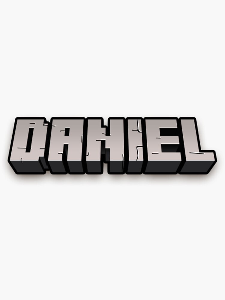 "Daniel - Minecraft Nametag - Daniel Minecraft Name Label" Sticker for ...