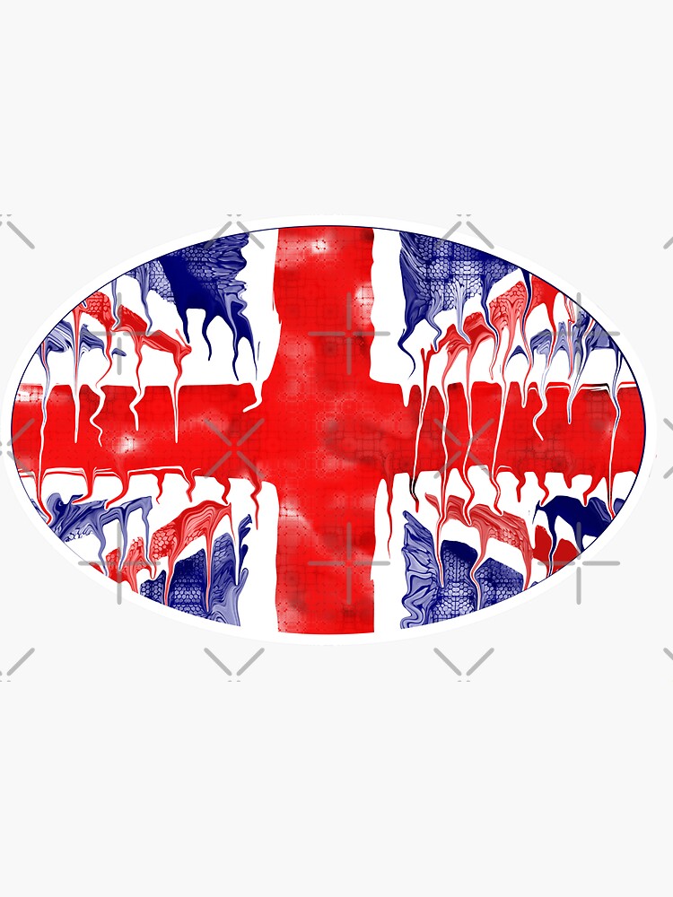 "British Union Jack Distressed Meltdown Flag" Sticker for Sale by ...