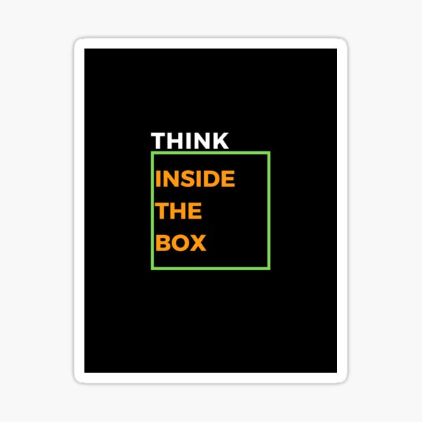 "iNSIDE the Box " Sticker for Sale by Pixelbird | Redbubble