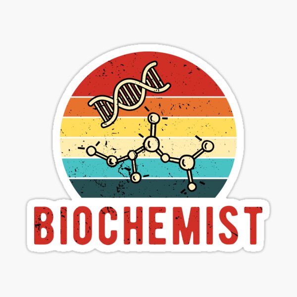 "Retro Biochemist Vintage Biochemistry" Sticker for Sale by NestaReign ...
