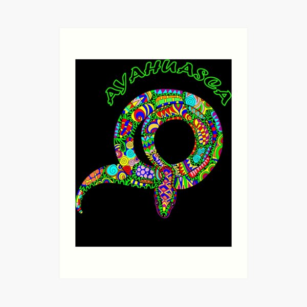 "Psychedelic DMT Snake of Ayahuasca Spiritual Sacred Geometry191" Art ...