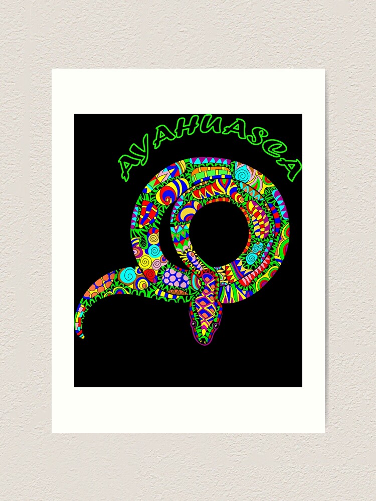 "Psychedelic DMT Snake of Ayahuasca Spiritual Sacred Geometry191" Art ...