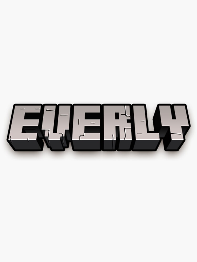 "Everly - Minecraft Nametag - Everly Minecraft Name Label" Sticker for ...