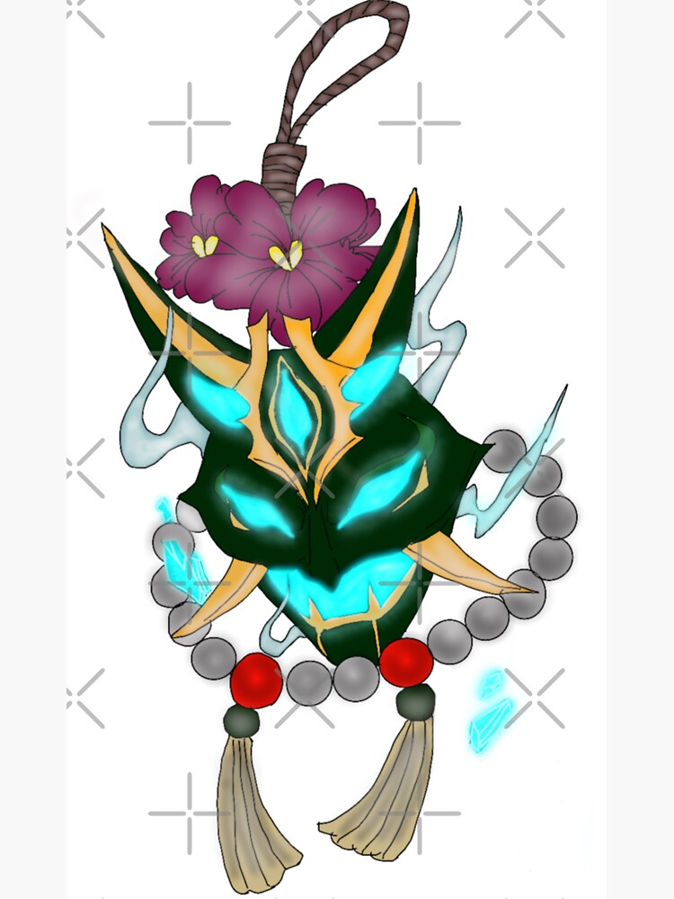 "Japanese demon mask " Sticker for Sale by Geekysketcher | Redbubble