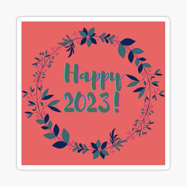 "CHRISTMAS STICKER GIFT TAG HAPPY 2023" Sticker for Sale by koreanbug ...