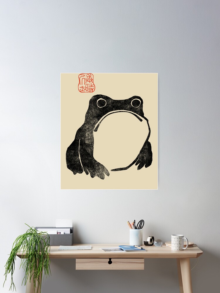 "grumpy frog japanese" Poster for Sale by Star5sixx | Redbubble