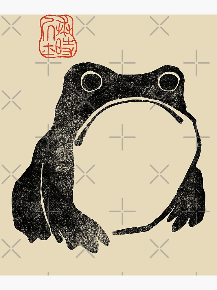 "grumpy frog japanese" Poster for Sale by Star5sixx | Redbubble