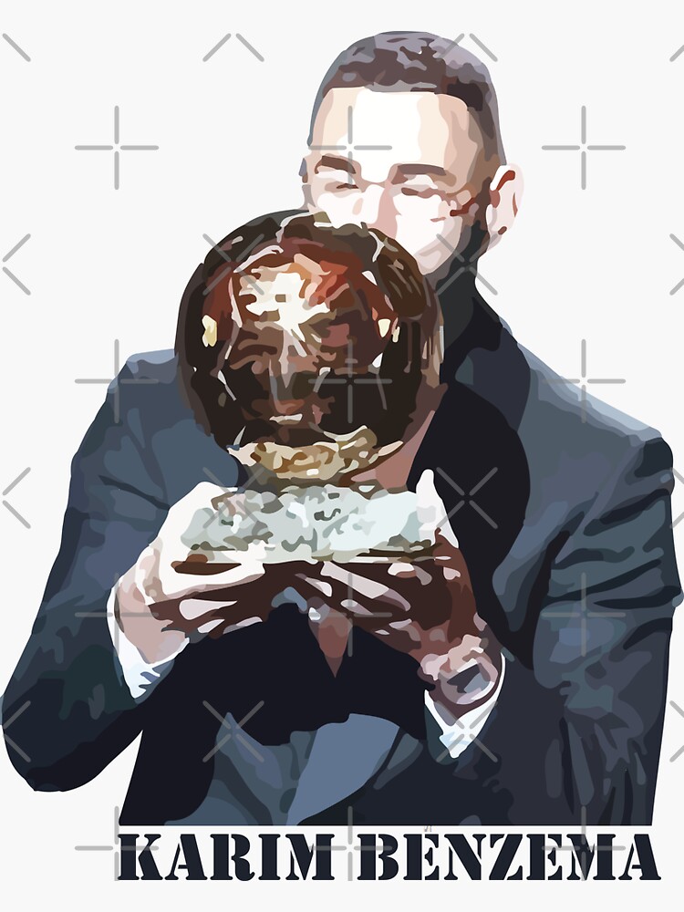 " karim benzema golden ball 2022" Sticker for Sale by twoclicksprint ...