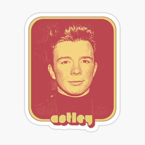 "Rick Astley" Sticker for Sale by bittenbende | Redbubble