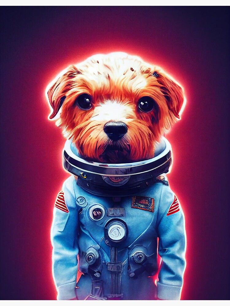 "Space dog in astro suit " Sticker for Sale by sosdesignn | Redbubble