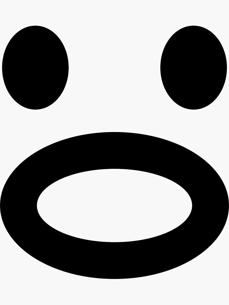 "suprised and shocked face" Sticker for Sale by RandomSellerB | Redbubble