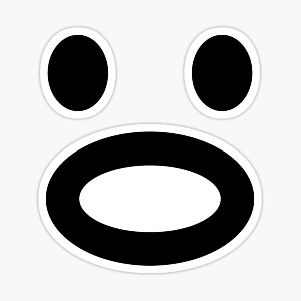 "suprised and shocked face" Sticker for Sale by RandomSellerB | Redbubble