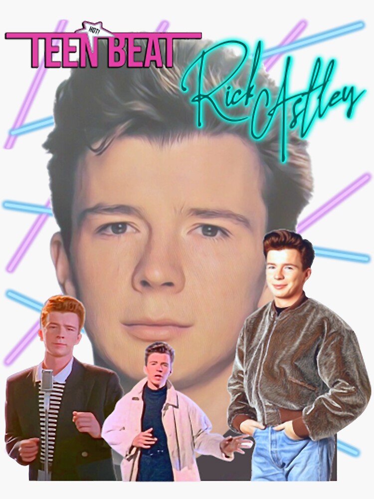 "Rick Astley Teen Beat Fan Club Rick Astley " Sticker for Sale by ...