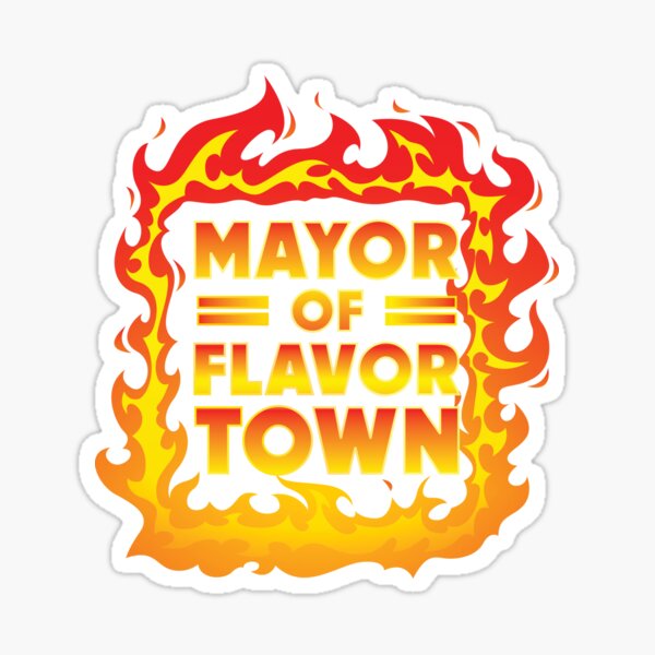 "Flavor Town Cooking Guy Fieri" Sticker for Sale by fezztee | Redbubble