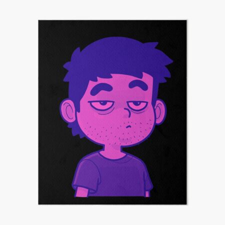 "Poker face emoji - cute boy making poker face " Art Board Print for ...