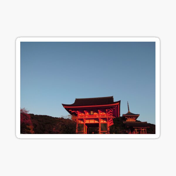 "Kiyomizudera Temple, Kyoto" Sticker for Sale by Dotsandstripes | Redbubble