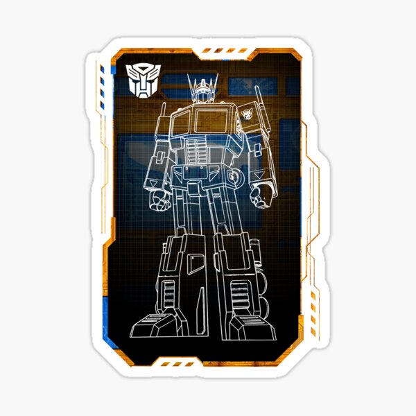 "Teletraan One Scanline Optimus Prime" Sticker for Sale by lock-it-down ...