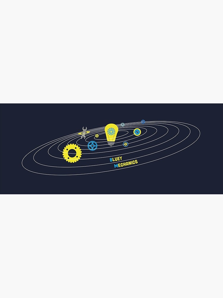"Bluey Mechanics Solar system blue and yellow universe" Poster for Sale ...
