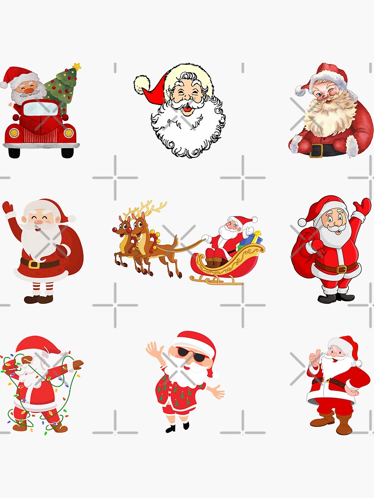 "Stickers For Laptop Santa Christmas Pack" Sticker for Sale by ...
