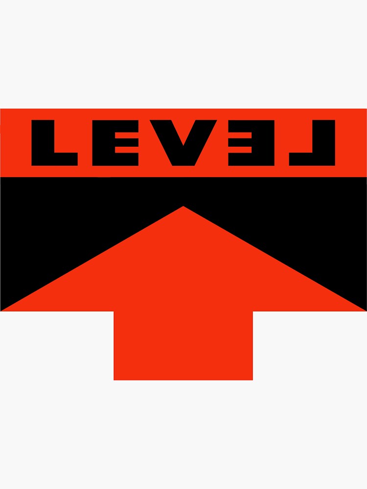 "Level Up (red arrow) original design" Sticker for Sale by pop-and-bee ...