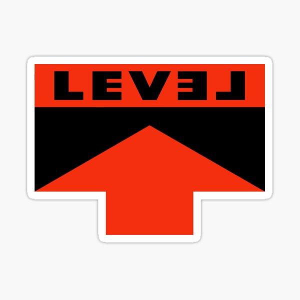 "Level Up (red arrow) original design" Sticker for Sale by pop-and-bee ...