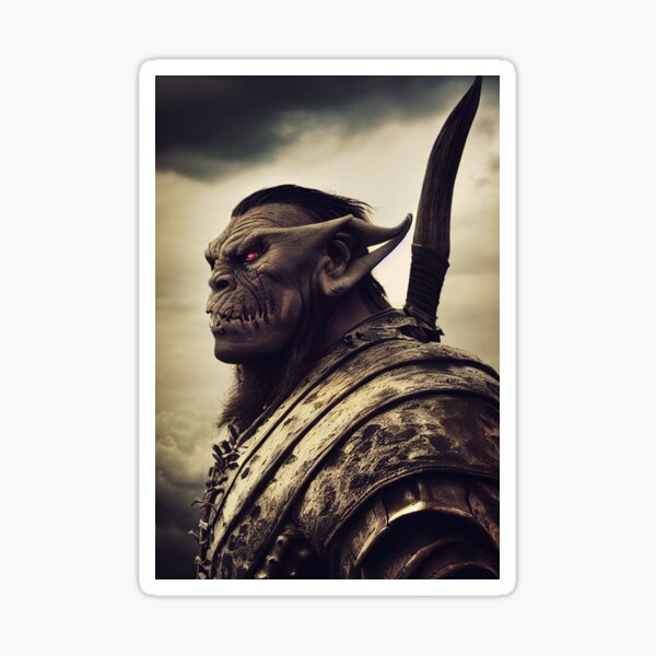 "Orc Warrior" Sticker for Sale by SpiiralArt | Redbubble