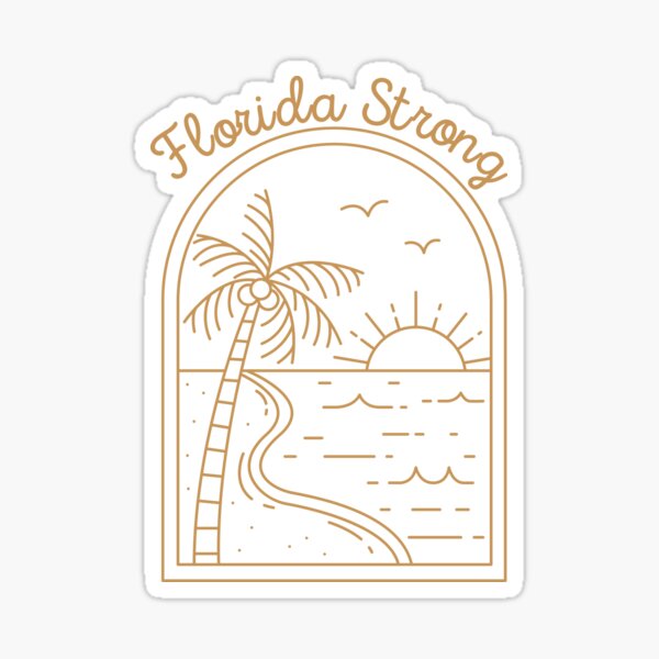"Florida Strong Essential T-shirt" Sticker for Sale by OneDayCollected ...
