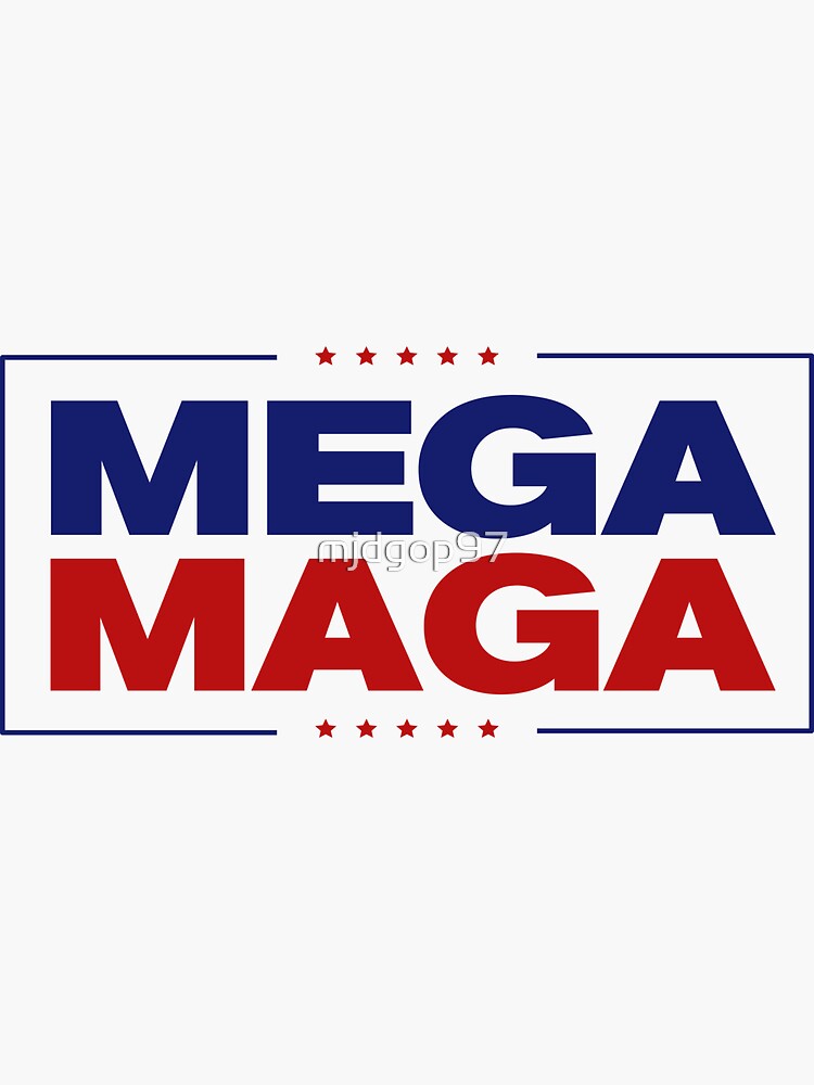 "Mega MAGA" Sticker for Sale by mjdgop97 | Redbubble