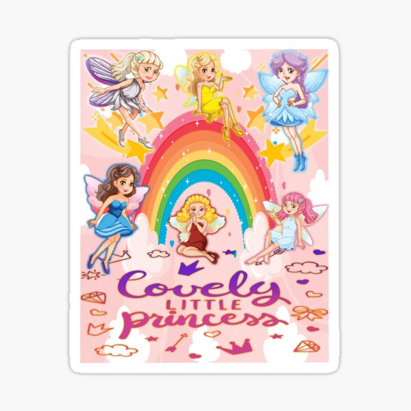 "Lovely little princess for girls" Sticker for Sale by Pcoshop | Redbubble