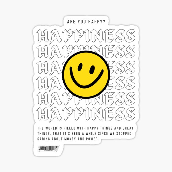 "Happiness" Sticker for Sale by Ouranophil3 | Redbubble