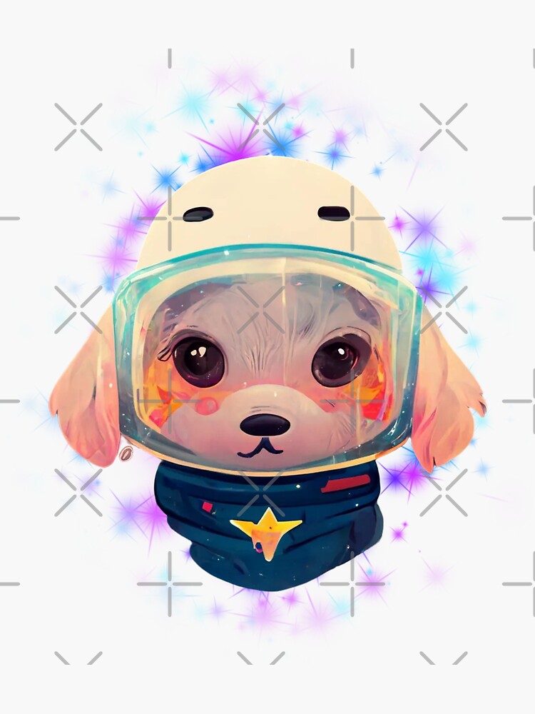 "Cute space dog" Sticker for Sale by michae1l | Redbubble