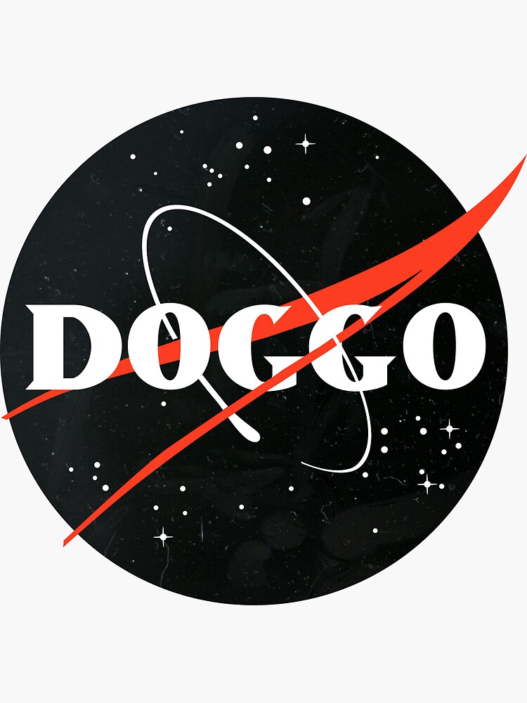 Pegatina «Doggo, logotipo inspirado en la Nasa, logotipo de calidad ...