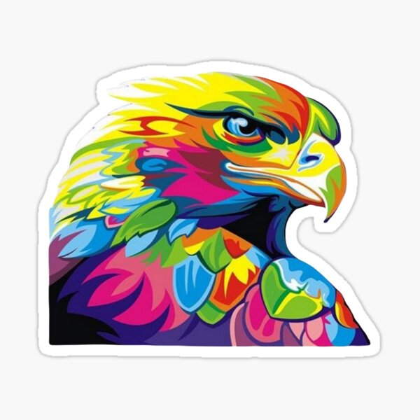 "Large Multi-Coloured Golden Eagle" Sticker for Sale by RoyalEagle ...