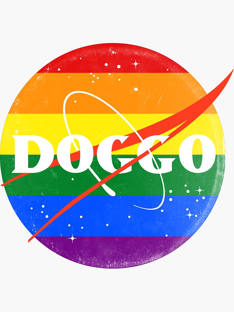 "Doggo, Nasa Inspired logo, LGBTQ quality logo with grunge texture ...