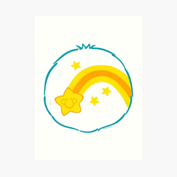 "Care Bears Wish Bear Belly Badge" Art Print for Sale by ...