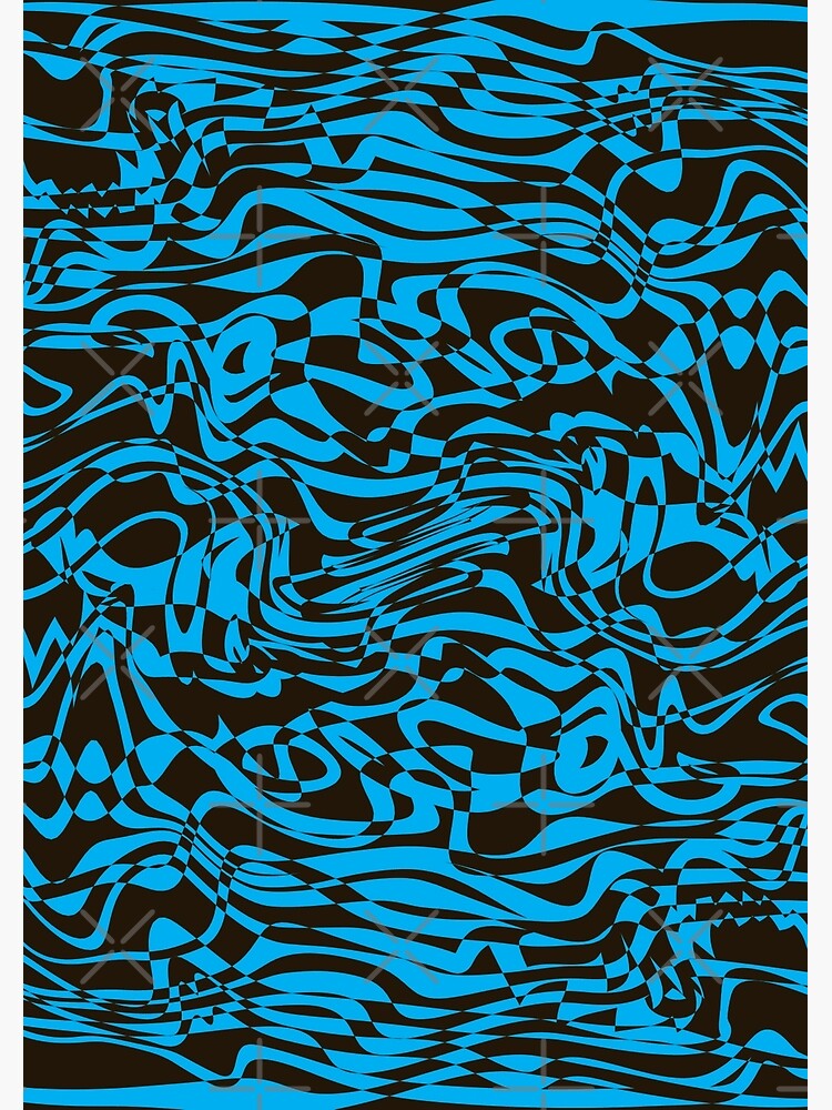 "Blue Op art, Optical Illusion Art" Poster for Sale by ElpidaBt | Redbubble