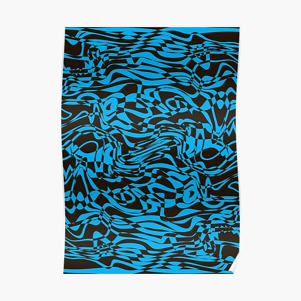 "Blue Op art, Optical Illusion Art" Poster for Sale by ElpidaBt | Redbubble