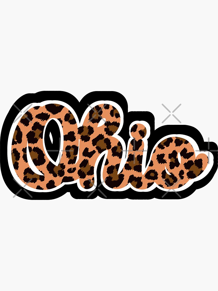 "Ohio Cursive Leopard" Sticker for Sale by krissy43231 | Redbubble
