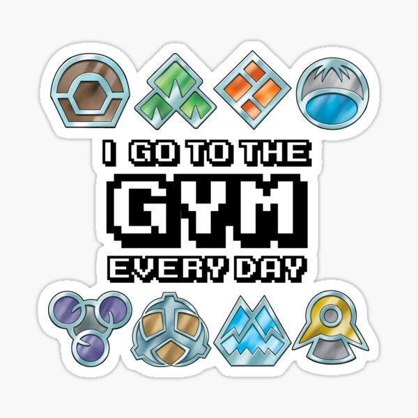"pokemon - gym" Sticker for Sale by Digitalfun | Redbubble