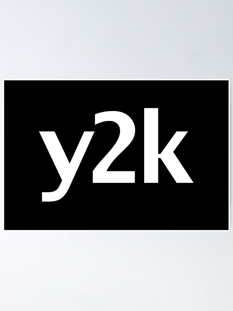 "Y2K Minimal White Text Typography" Poster for Sale by ellenhenry ...