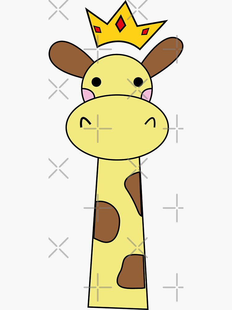 "giraffe king " Sticker for Sale by bepassion | Redbubble