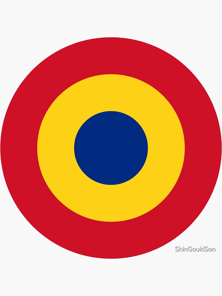 "Roundel of the Romanian Air Corps" Sticker for Sale by ShinGoukiSon ...