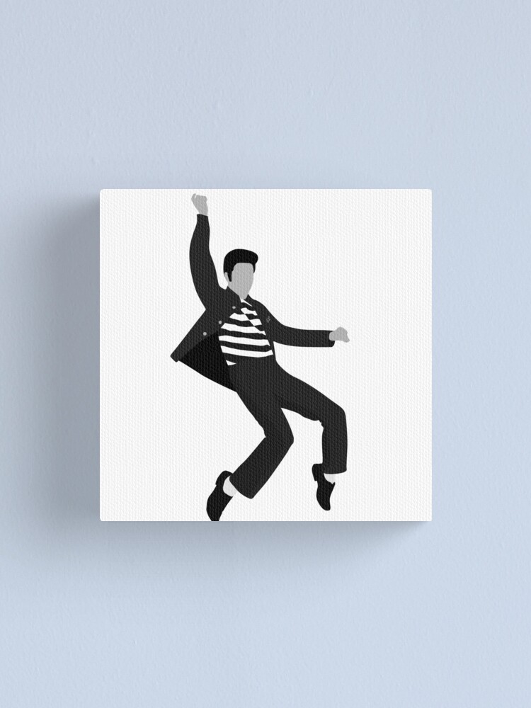 "Elvis Jailhouse Rock Pose" Canvas Print for Sale by MrPlantagenet ...
