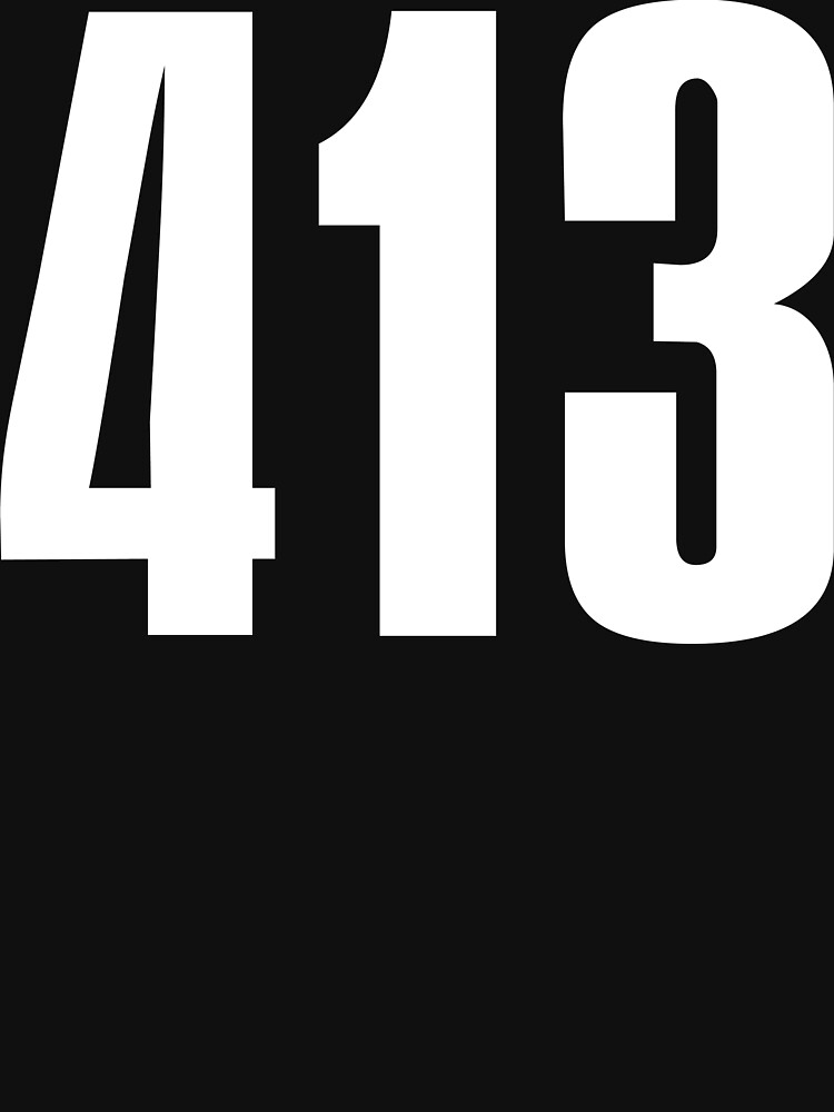 "413 Massachusetts [White Ink] | Phone Area Code Shirts" Pullover ...