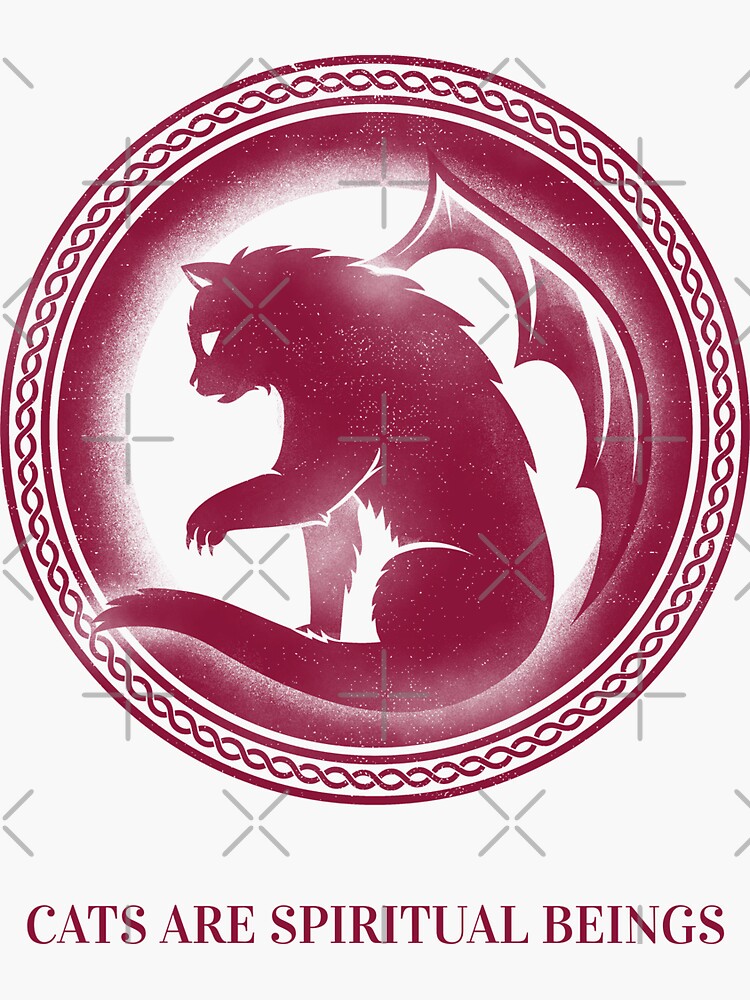 "Cats are spiritual beings" Sticker for Sale by lilli90 | Redbubble