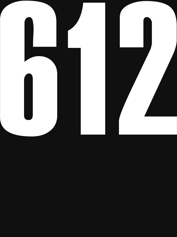 "612 Minneapolis [White Ink] | Phone Area Code Shirts" T-shirt for Sale ...
