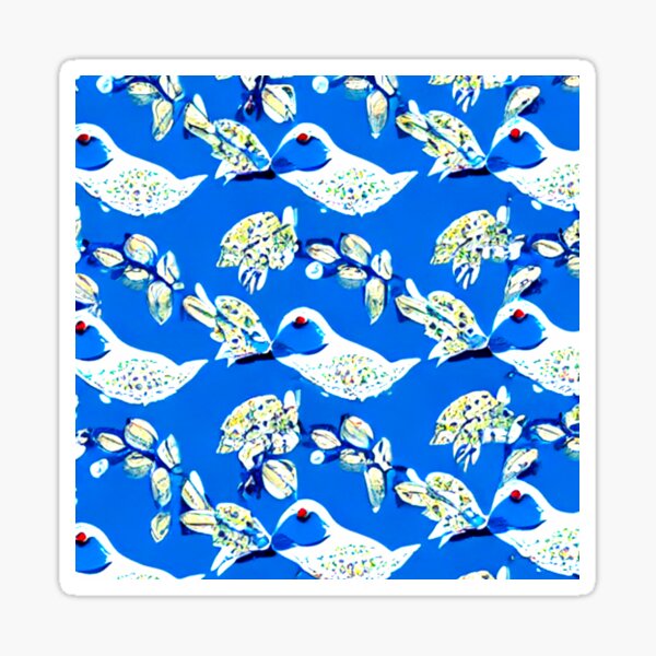 "blue aviary " Sticker for Sale by mwebba2005 | Redbubble