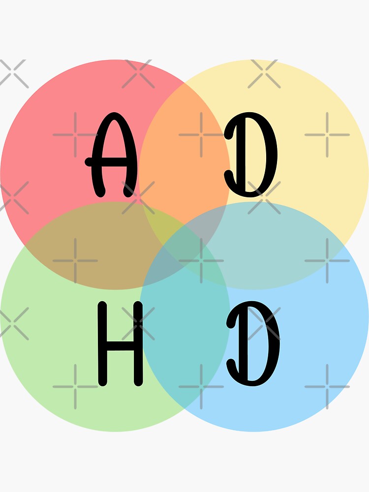 "adhd colors" Sticker for Sale by SusmusStickers | Redbubble