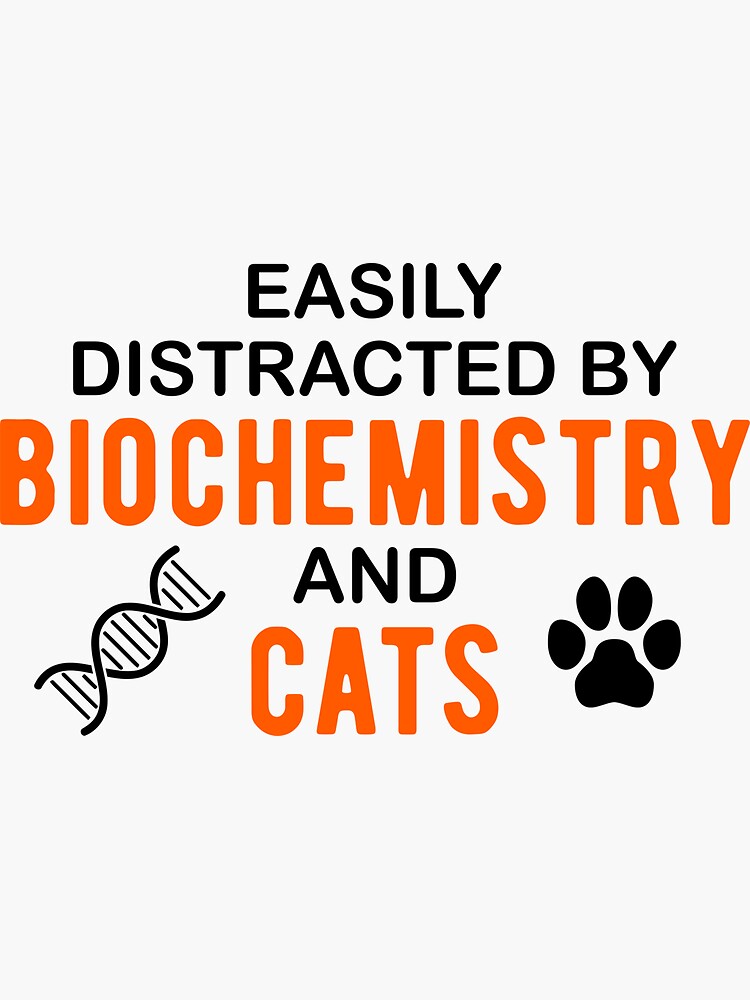 "Biochemist Cat Lover Biochemistry" Sticker for Sale by NestaReign ...
