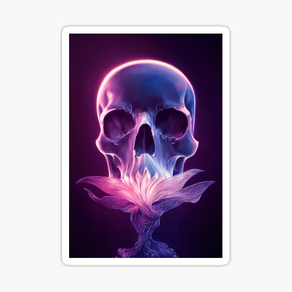 "Spectral Skull" Sticker for Sale by ArtManifestor | Redbubble
